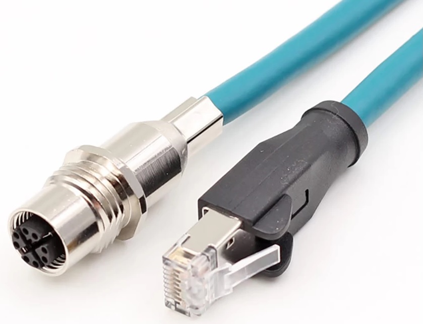 M12 X-kodlu 8 pin Panel Dişi - RJ45 CAT6A Patch Cord ON-252001