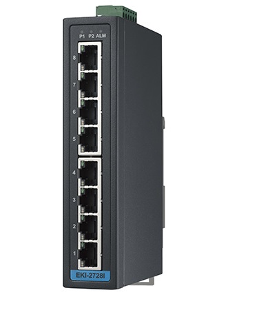 Advantech EKI-2728 8 Port Endüstriyel Yönetilemez Gigabit Switch